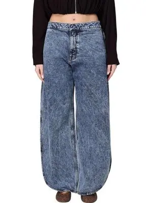 Alaïa Wide-leg Denim Jeans - Gnawed Blue