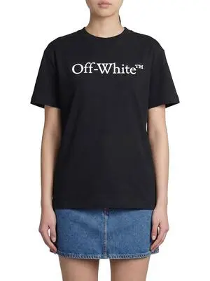 Off-White Cotton Logo T-shirt - Black