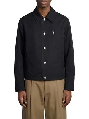 AMI Paris AMI Paris Nylon Shirt Jacket Black