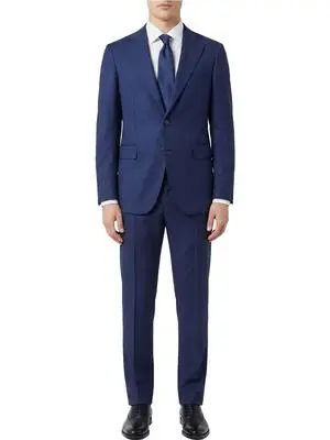 Tagliatore Single-breasted Wool Dress Navy