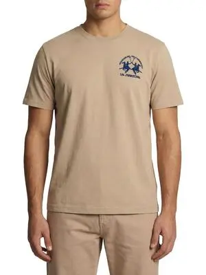 LA MARTINA Cotton T-shirt With Logo - Beige