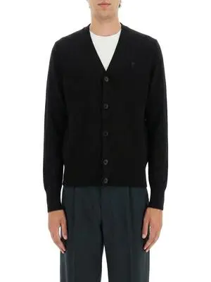 AMI Paris Wool Cardigan - Black