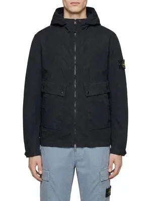 Stone Island Lightweight Hooded Jacket - Black