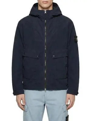 Stone Island Lightweight Hooded Jacket - Blue