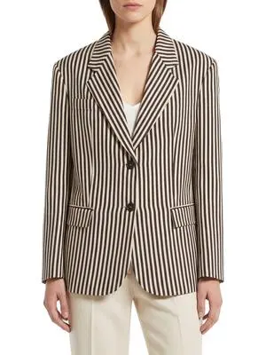 ALYSI Striped Jacket