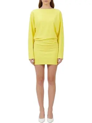 Jacquemus Mistral Mini Dress In Stretch Jersey - Yellow