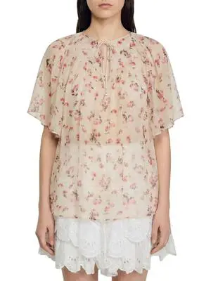 Isabel Marant Étoile Floral Print Viscose Blouse - Beige
