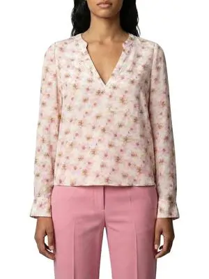 Zadig&Voltaire Zadig & Voltaire Floral Print Viscose Blouse Green
