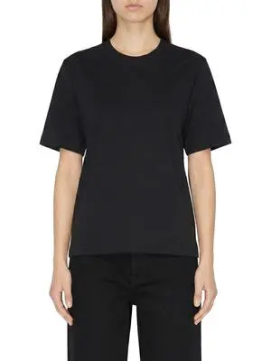 LEMAIRE Black Cotton T-shirt - Ink