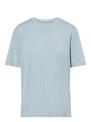 Rag & Bone Classic Logo-embroidered Jersey T-shirt - Sea