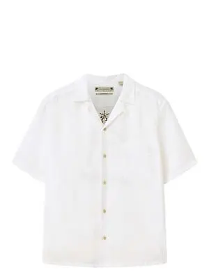 ALLSAINTS Tri Short-sleeved Linen Shirt - Ecru