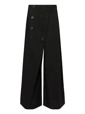 Camilla And Marc Rover Wrap-front Woven Trousers - Black
