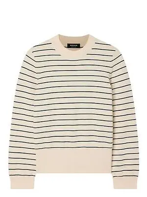 Whistles Striped Relaxed-fit Knitted Jumper - Cream