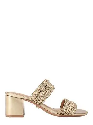 Carvela Portofino Leather Heeled Sandals - Gold
