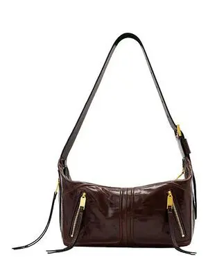 ALLSAINTS Jean Rey Leather Shoulder Bag - Cognac Brown