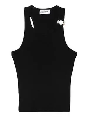 Jean Paul Gaultier Tank Top With Piercing Detail - Black
