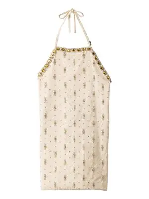 MIU MIU Embellished Canvas Apron
