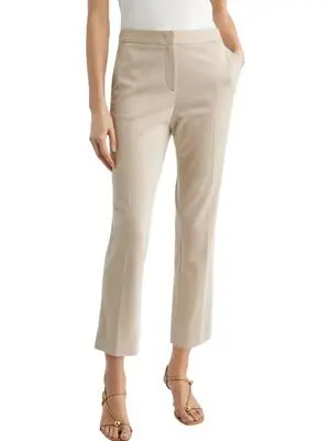 BOSS Tapria Cropped Straight-leg Pants - Beige