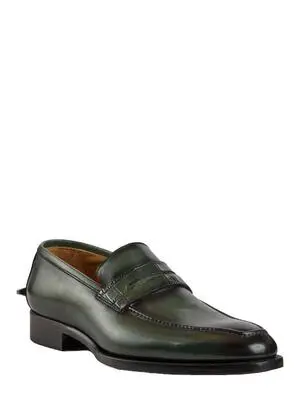 Bruno Magli Emilio Penny Loafer - Green Croc