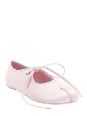 Jeffrey Campbell Saturna Split Toe Mary Jane Flat - Light Pink Satin