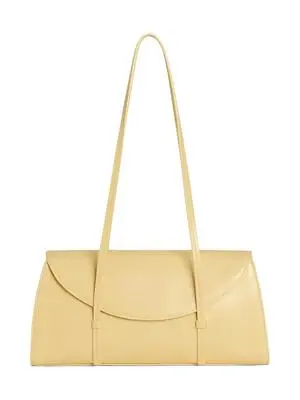 REFORMATION Elena Leather Shoulder Bag - Lemon Custard Leather