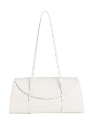 REFORMATION Elena Leather Shoulder Bag White Leather