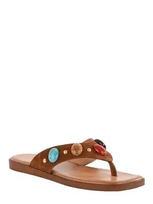 Seychelles Studded Flip Flop - Brown