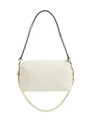Tory Burch Large Fleming Leather Crossbody - Light Cream