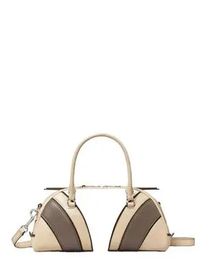 TORY BURCH Small Moto Quilt Leather Bowler Bag