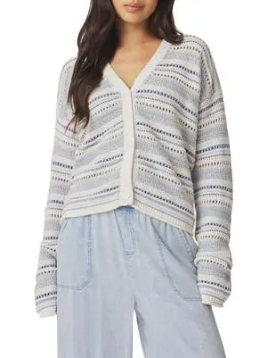 Splendid Addison Stripe Cardigan - Country Air Beige