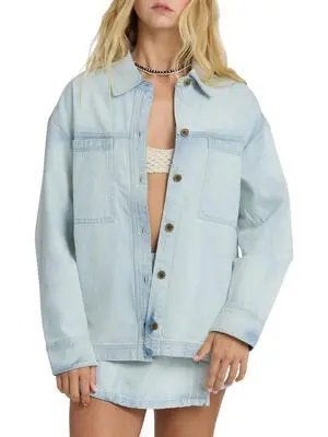 BILLABONG Jade Saltwash Denim Shacket - Blue Mist