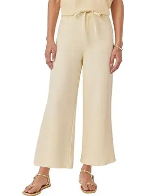 Splendid Lounge Wide Leg Crop Jeans - Honeysuckle Yellow