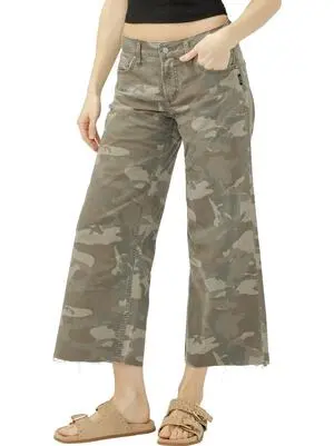 SILVER JEANS CO. Ankle Wide Leg Jeans - Camo