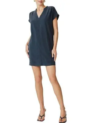 Splendid Short Sleeve Shift Dress - Mood Indigo Blue