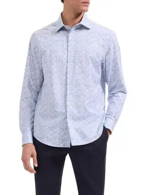 Bugatchi James Ooohcotton® Floral Button-up Shirt - Lilac