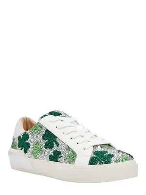 Betsey Johnson Damon Embellished Sneakers - Clover