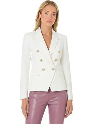 THE NOLI SHOP Sasha Double Breasted Blazer White
