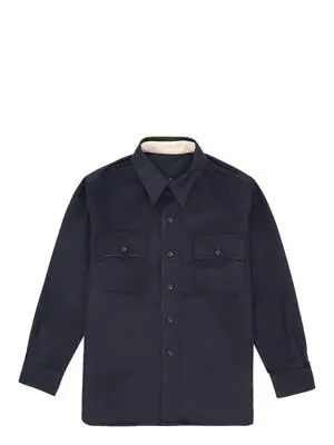 FORTELA Cpo 2.0 Overshirt In Fine Wool - Blue