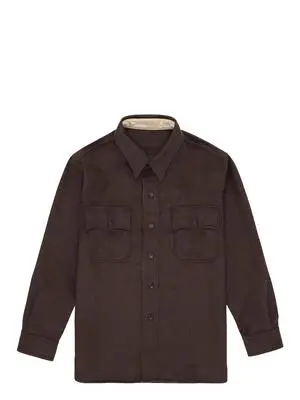 FORTELA Cpo 2.0 Overshirt In Fine Wool Brown