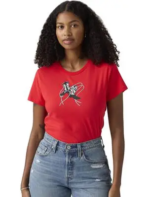 LEVI'S Graphic Logo Crewneck T-shirt - True Red