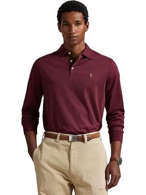 Polo Ralph Lauren Classic Fit Soft Cotton Long-sleeve Polo Shirt - Red