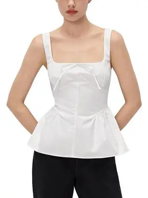 ELODIE THE LABEL Halen Top - White