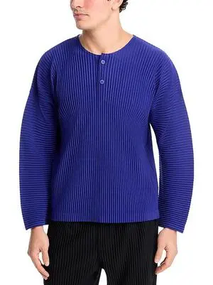 Issey Miyake Monthly Colors February Henley Tee - Buoy Blue