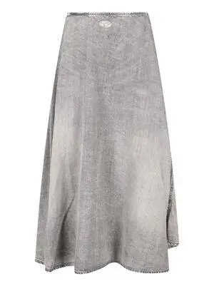 DIESEL De-annie-s2' Midi Skirt - Gray