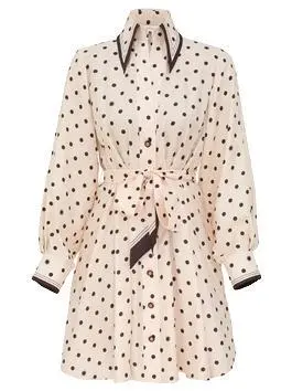 Zimmermann Dot Tuck Mini Dress - Cream