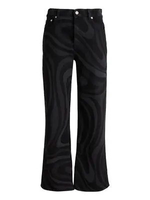 EMILIO PUCCI Printed High-Rise Straight-Leg Jeans