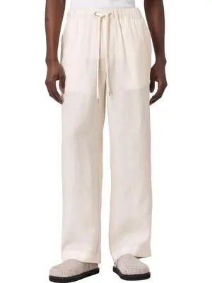 ALLSAINTS Straight Leg Linen Trousers - Cottage White