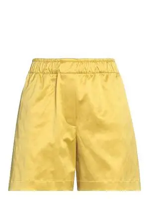 8PM High Waisted Satin Shorts - Yellow