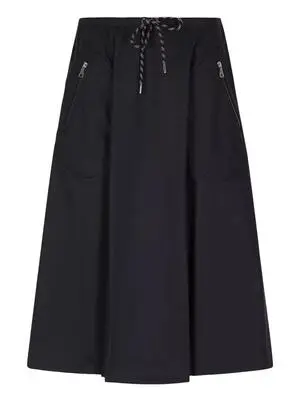MONCLER Moncler Kirt Midi Skirt With Drawstring Waist