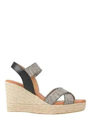 KARIDA Woven Espadrille Sandals - Beige